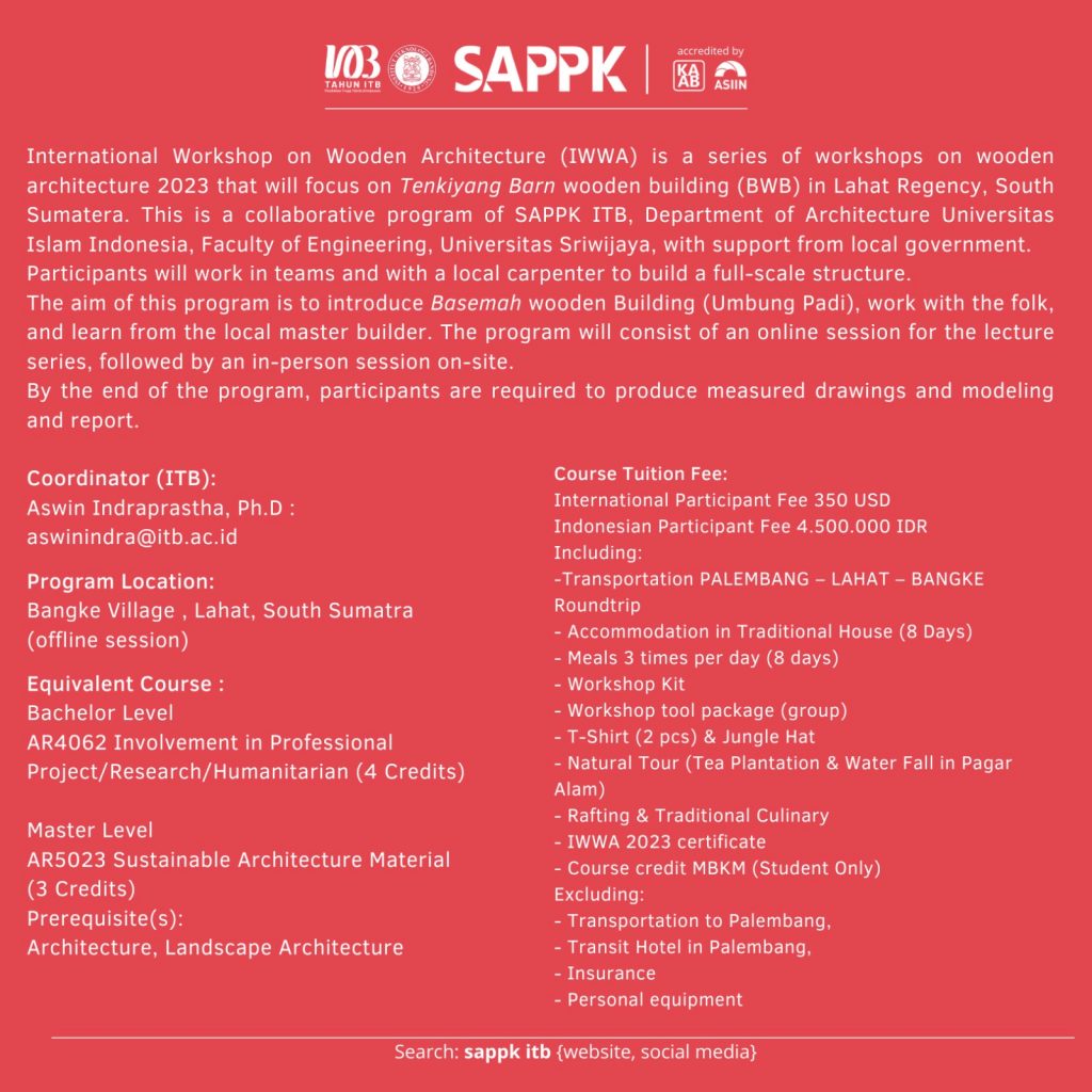 SAPPK – Sekolah Arsitektur, Perencanaan dan Pengembangan Kebijakan